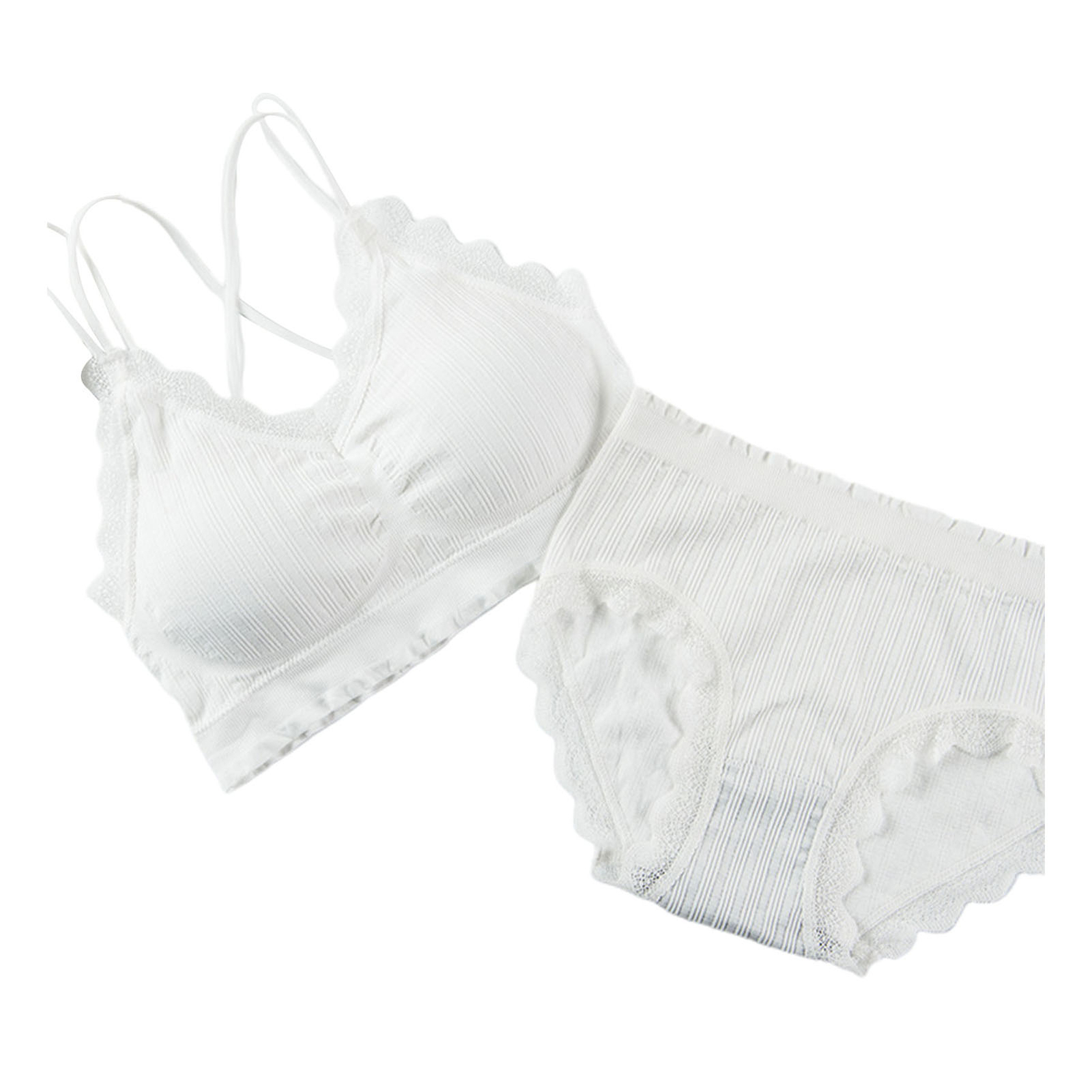 1 Set Bra Set Comfortable Inside Wearing Lace Style Women Briefs with ...