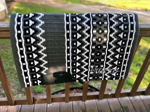 Grey and white western show blanket, Custom size available | eBay