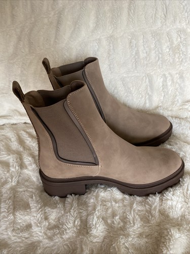 Rocket Dog Iggie Womens 8.5 Chelsea Boot Taupe Faux Leather Pull On ...