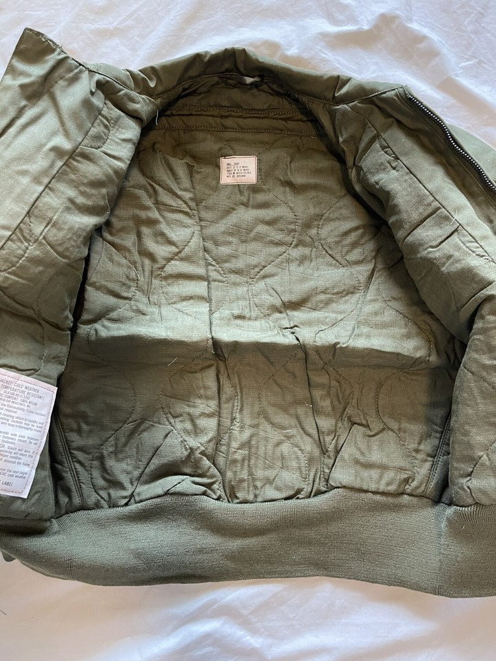 GENUINE US GI CVC TANKER JACKET COLD WEATHER HIGH TEMP RESISTANT SM.Reg ...
