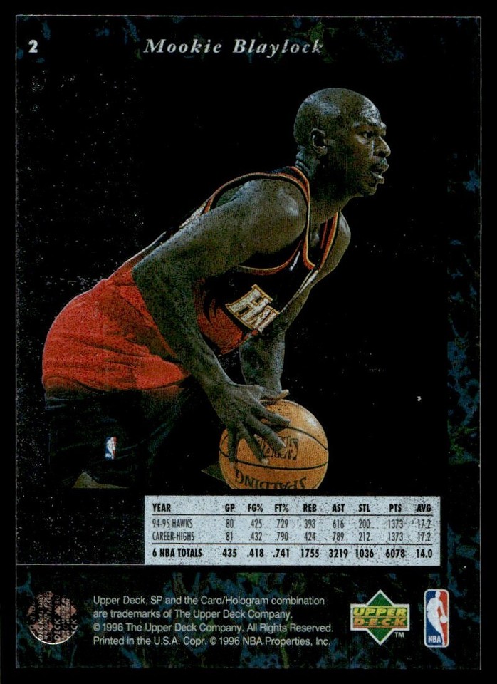 1995-96 Upper Deck SP Mookie Blaylock #2 | eBay