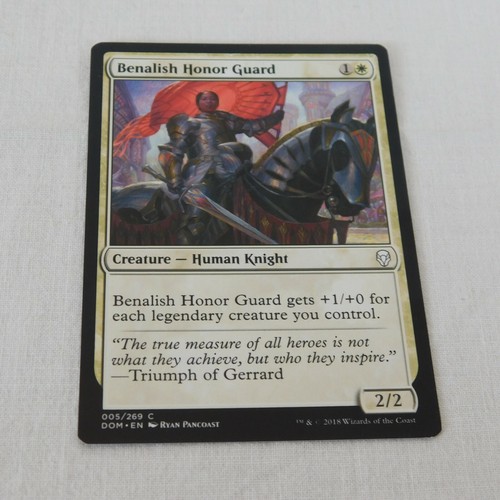 Benalish Honor Guard MTG White Creature Human Knight 005/269 Dominaria ...