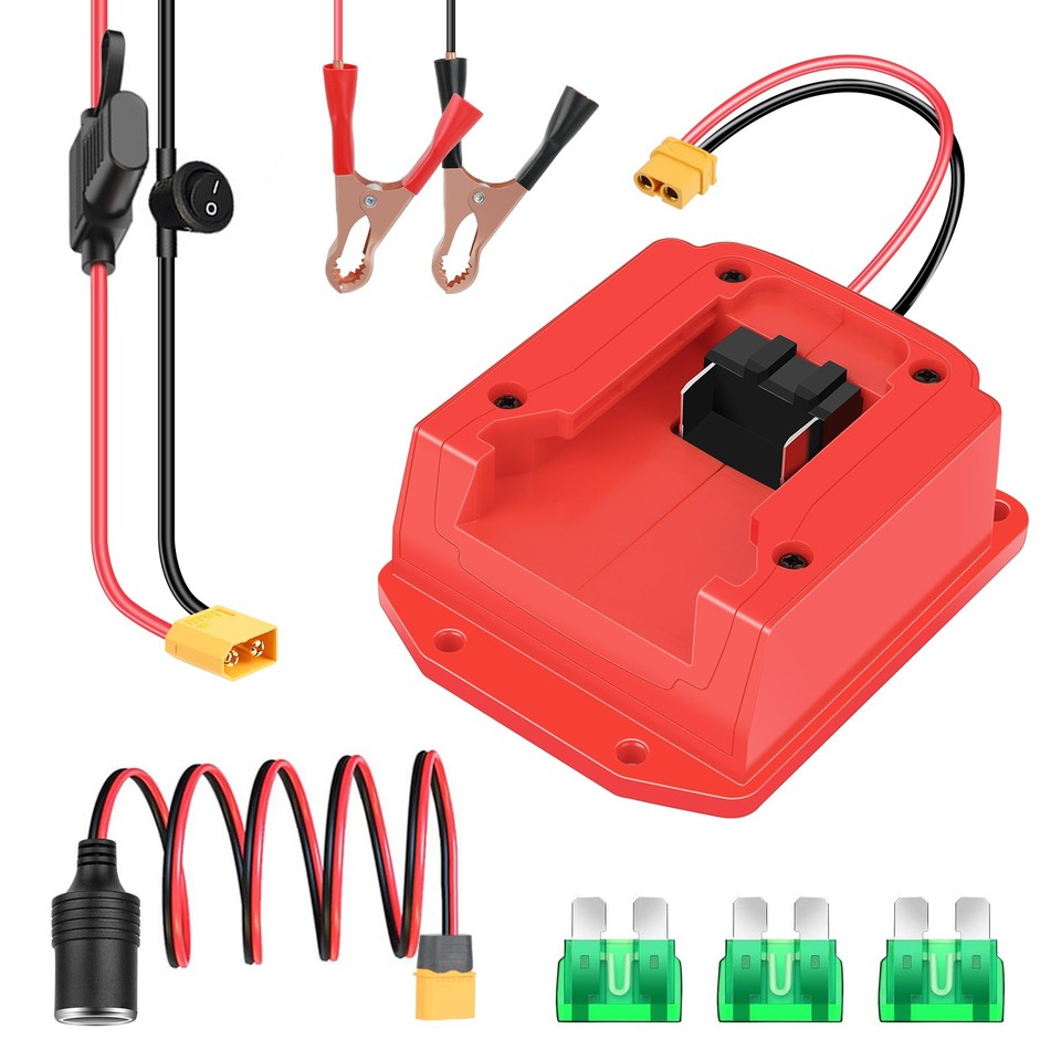 Adapter For Milwaukee 18V Battery Jump Starter Car Booster 4FT Cable ...