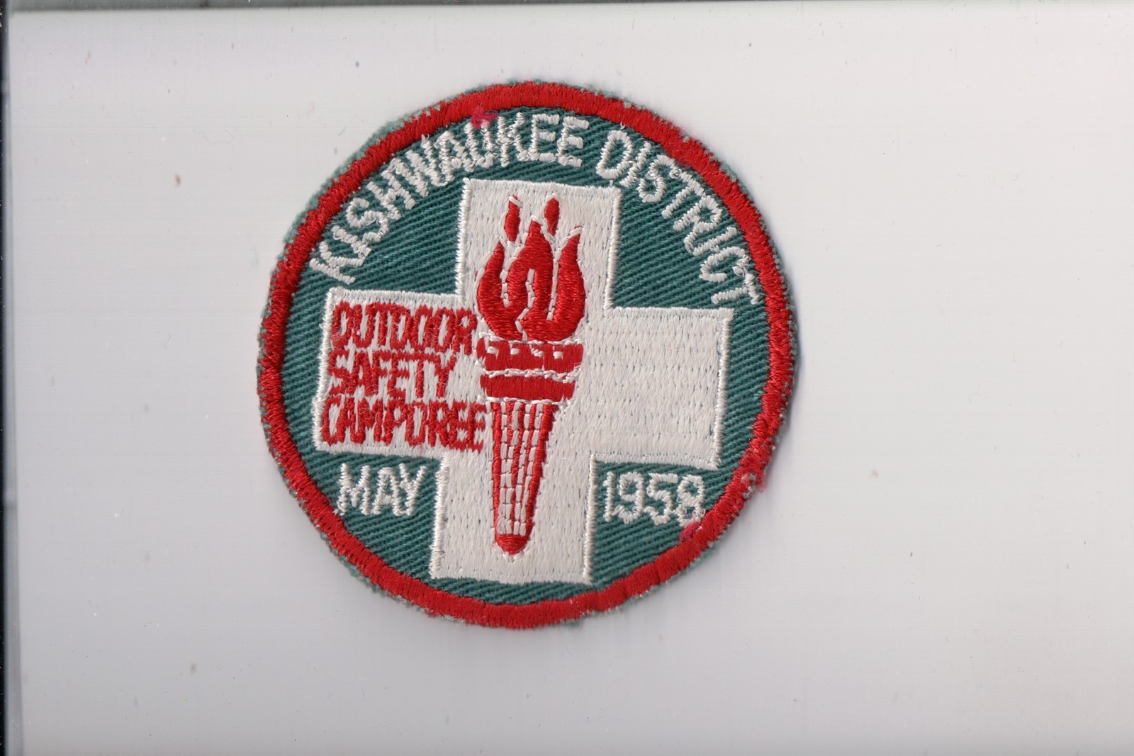 1958 Kishwaukee Dsitrict Outdoor Safety Camporee patch | eBay