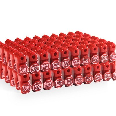 Peg Hook Locks Stop Lock 100pcs Plastic red Stop Locks Retail peg Hook ...