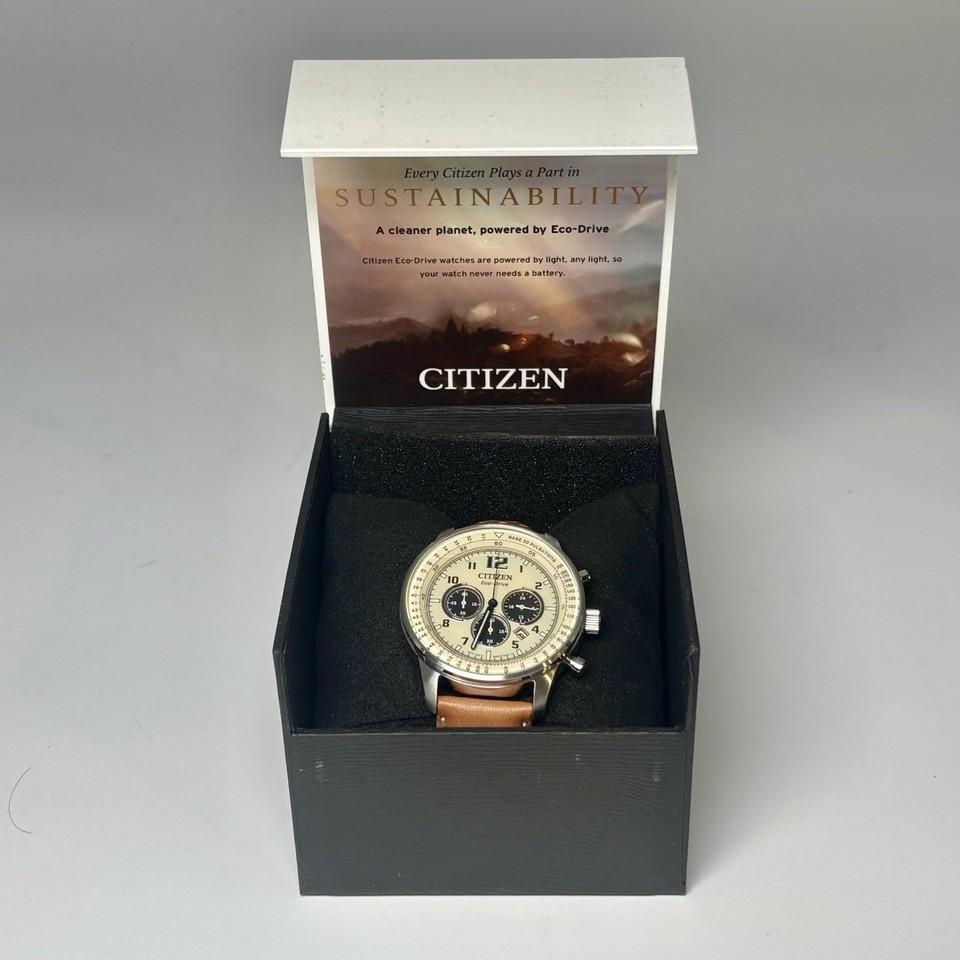 NEW Citizen Men's CA4500-08X Eco-Drive Chronograph Stainless Steel ...