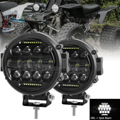 Round 7 inch Front Bumper Spot LED Work Light Pods for Yamaha Banshee ...