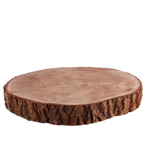 Natural Wood Log Slice Tree Bark Rustic Table Centerpiece Cake Stand ...