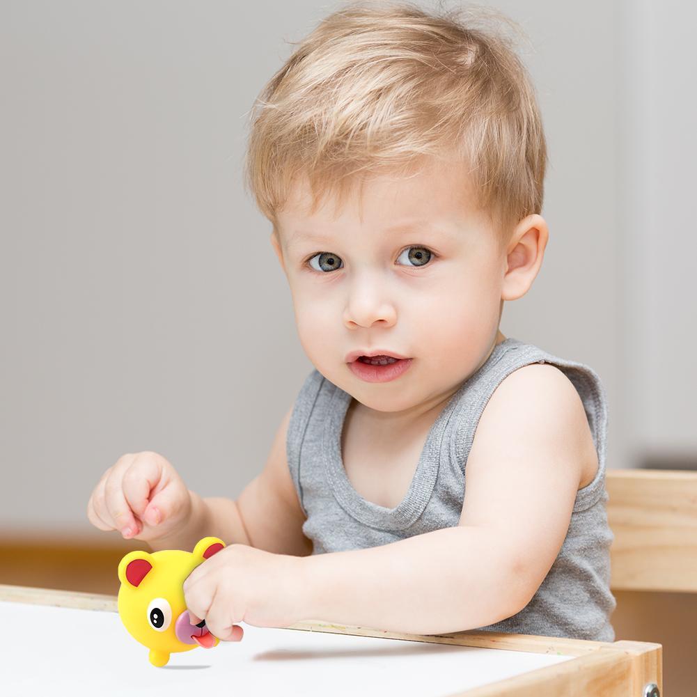 3Pcs Talking Animal Baby Sensory Toys Tongue Out Autism Therapy (Yellow ...