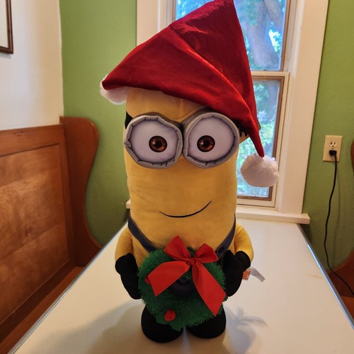 Despicable Me 2017 Minion Kevin Xmas Greeter 24" Tall Standing Plush w ...