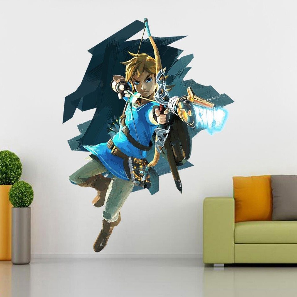 Link Legend Of Zelda Wall Sticker Decal DIY Decor Art Mural Huge Giant ...