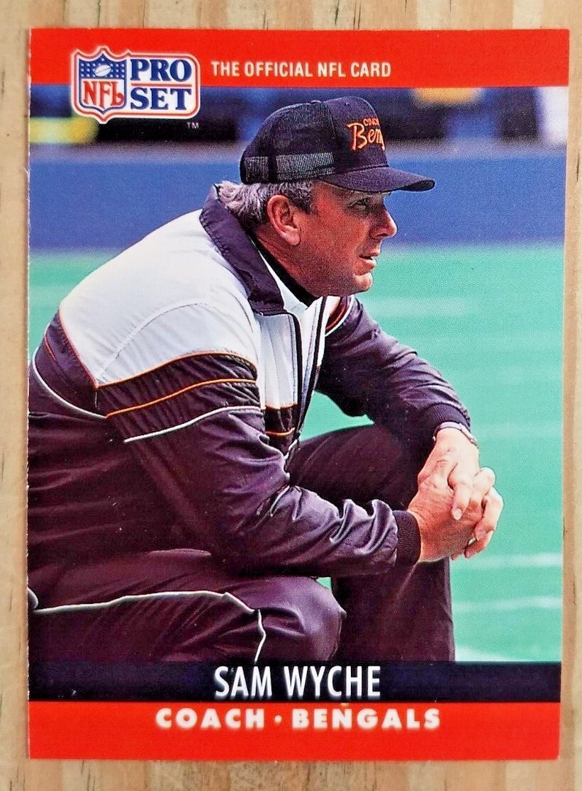 1990 PRO SET SAM WYCHE CARD#68 CINCINNATI BENGALS BUCCANEERS REDSKINS ...