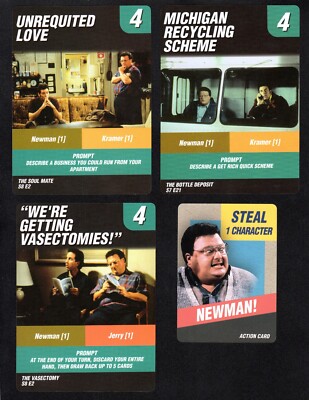 Newman - Seinfeld Game Famous Scenes - 4 Card Lot - Wayne Knight E-01 ...