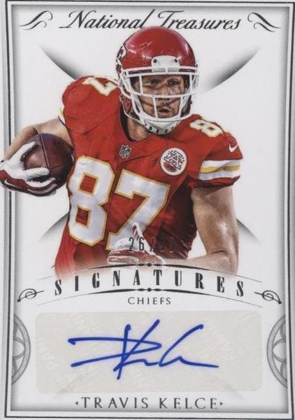 2015 Panini National Treasures - Signatures #SIG-TK Travis Kelce /99 ...
