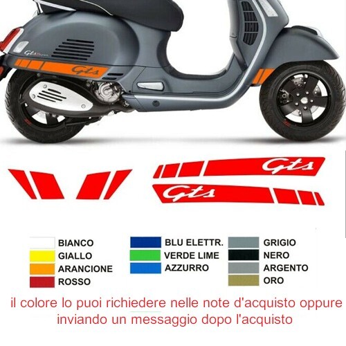 Kit Adesivi Stickers Vespa GTS 300 250 125 Super Sport Parafango ...