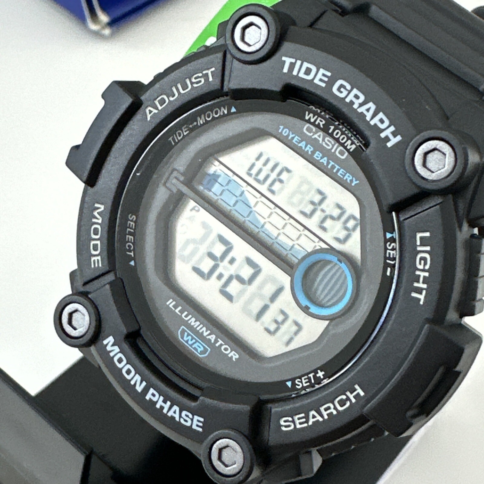 Casio Gray Dial Black Resin Quartz Men's Round Digital Watch WS-1300H ...