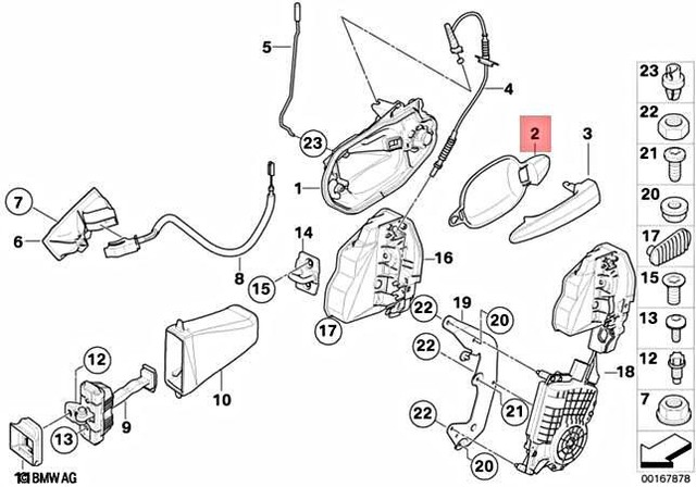 Genuine OEM Interior Door Handle Trim for BMW 51217191916 for sale ...