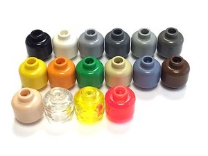 LEGO 3626b Minifigure Head (Plain) - Blocked Open Stud - Select Colour ...