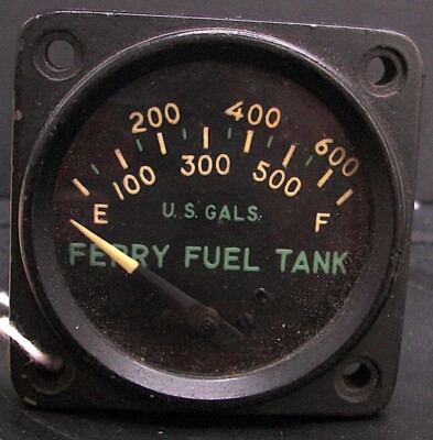 WWII Douglas Aircraft Fuel Gauge A-26 Invader (Ferry Fuel Tank) 8DJ21 ...