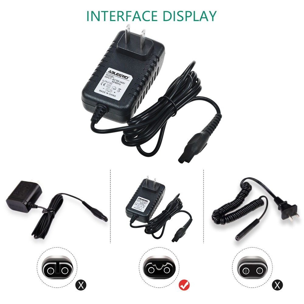 AC Adapter Charger for Philips Shaver HQ7340 HQ7350 HQ7360 HQ7363 Power ...