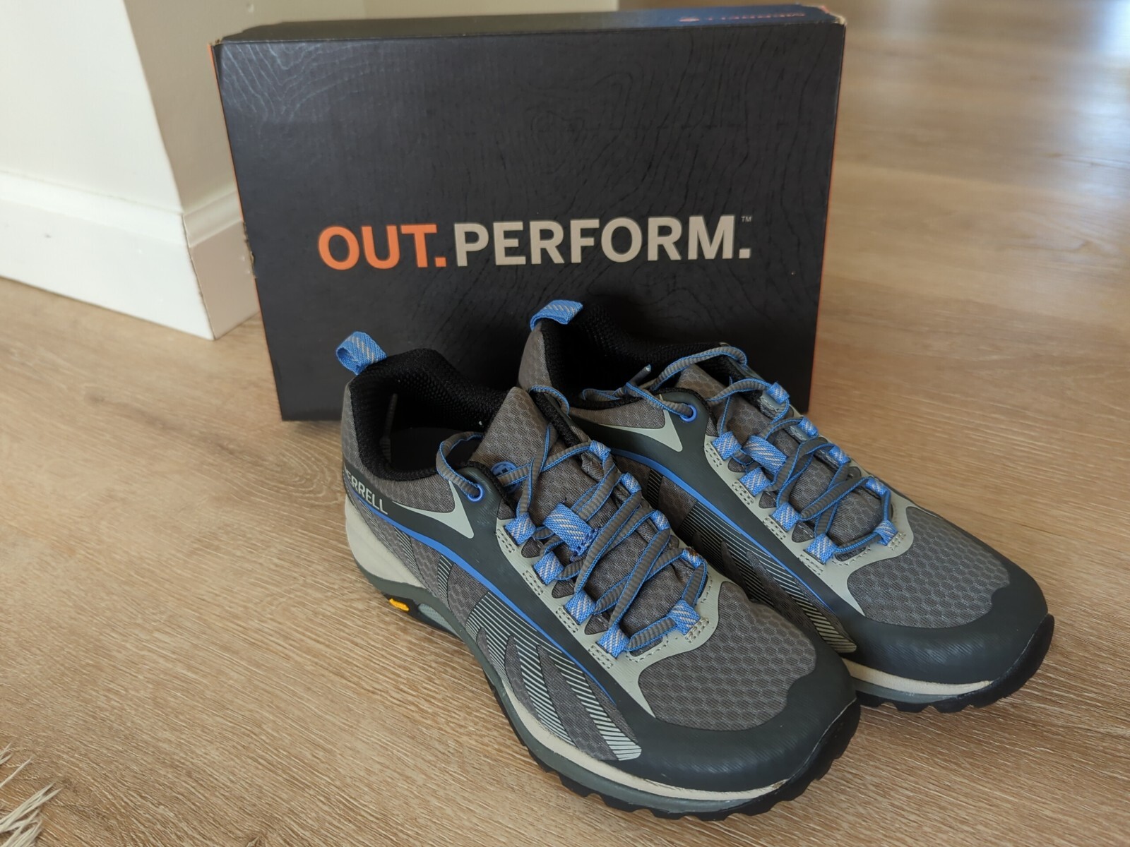 Merrell Womens Siren Edge Blue & Gray Hiking Shoes Si… - Gem