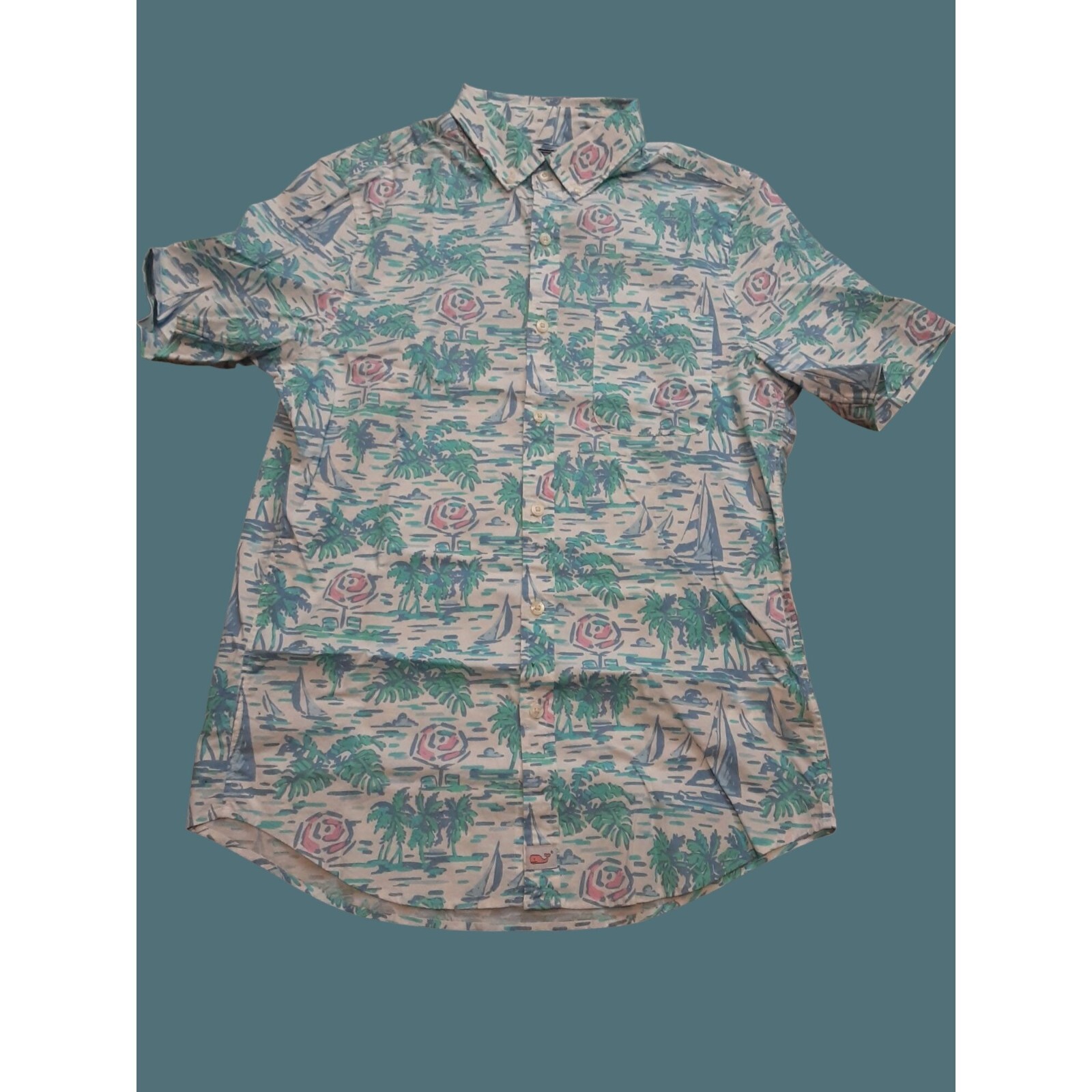 Vineyard Vines By Shep & Ian Shirt Men Size Small Ocean Terrace Slim ...