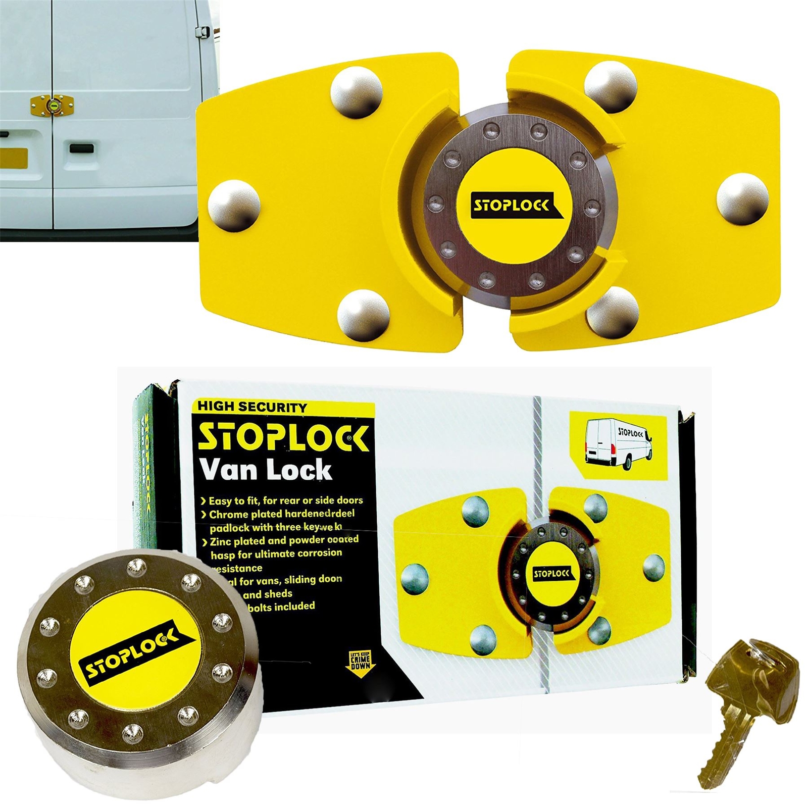 Stoplock for Ford Transit High Security Anti-Theft Van Rear Door Lock + 3 Keys | eBay UK