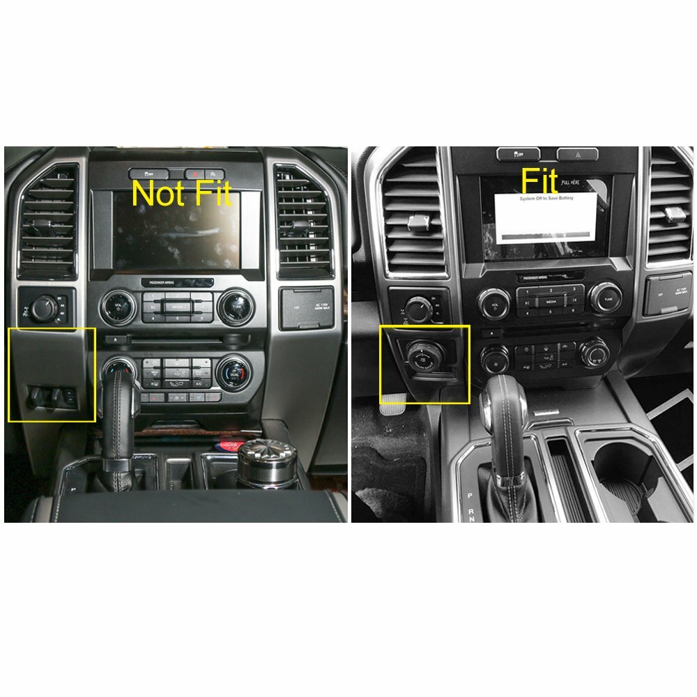 Silver Central Control Covers Frame Accessories Trim for Ford F150 2015 ...