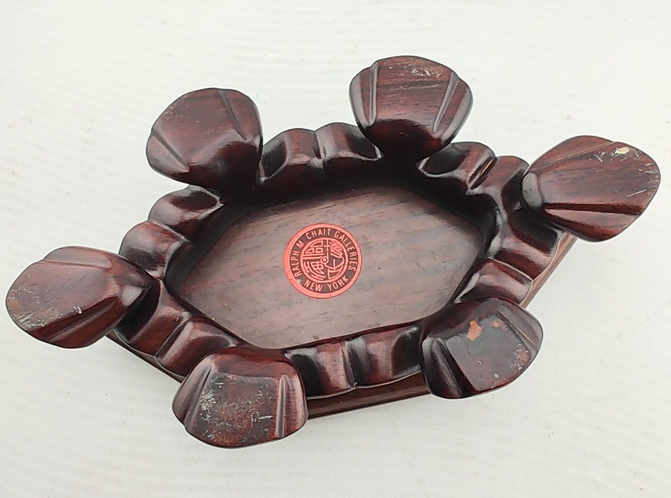 Antique Carved Rosewood Chinese Hexagon Vase Stand | eBay