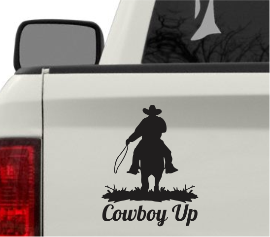 Cowboy Up Bumper Sticker Vinyl Decal Wild West Western Country Boy | eBay