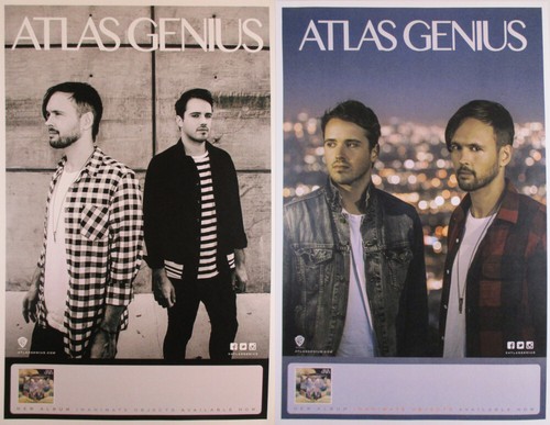 ATLAS GENIUS Inanimate Objects 2015 Album & Tour Poster 2-sided + FREE ...