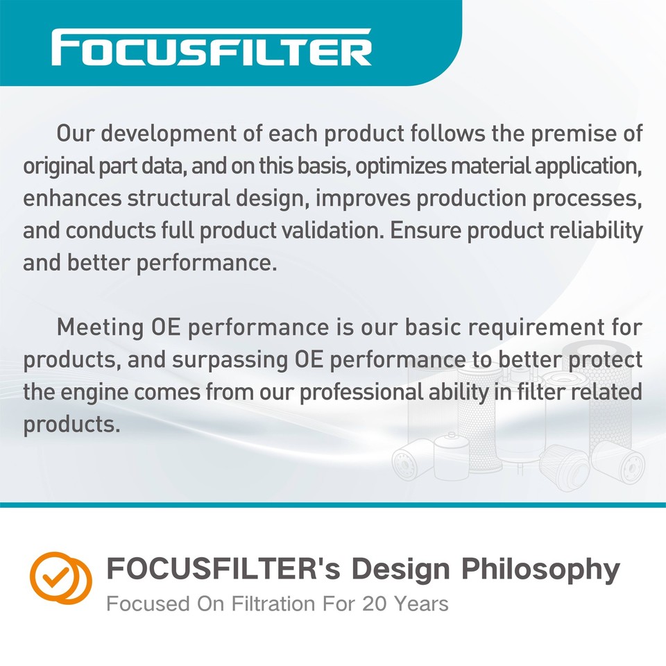 FOCUSFILTER 68335191AA Engine Oil Filter Fits Alfa Romeo Giulia 2017 ...