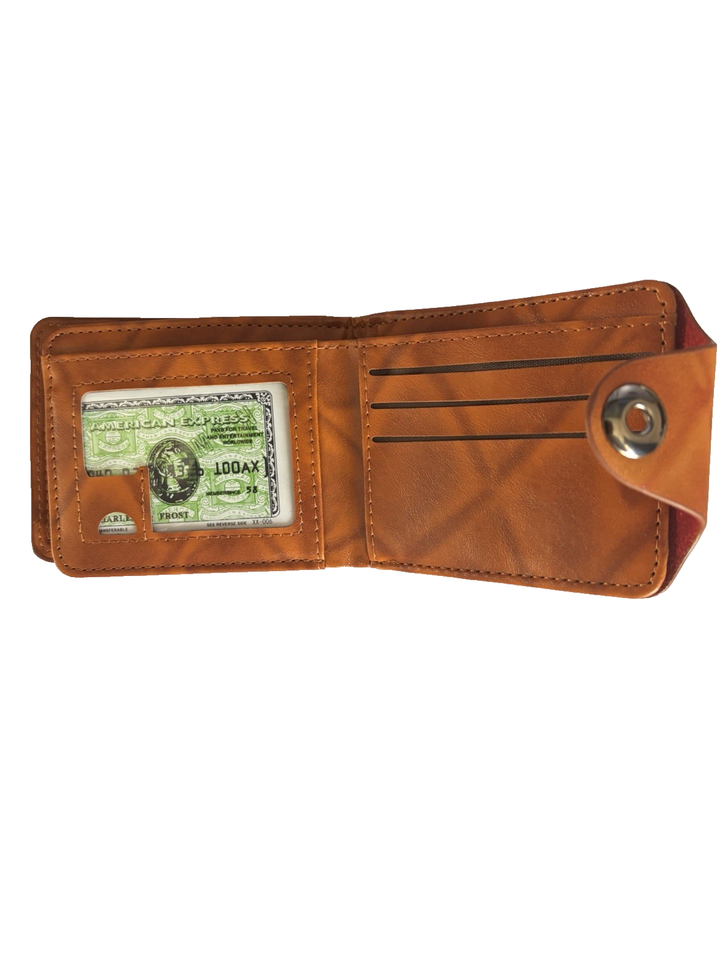 Men'S Vintage Style Wallet with Credit Card Slots and Photo Holder ...