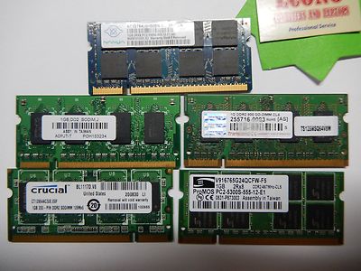 5GB (5x1GB) DDR2 Memory RAM Laptop Mixed Brands | eBay