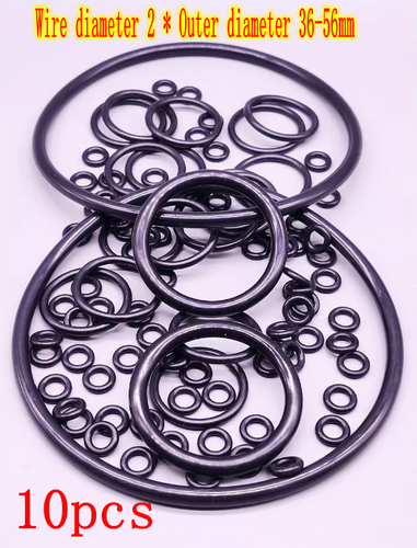 10 Pcs Oil Resistant O-Ring Sealing Ring 38mm-56mm Nitrile Butadiene ...