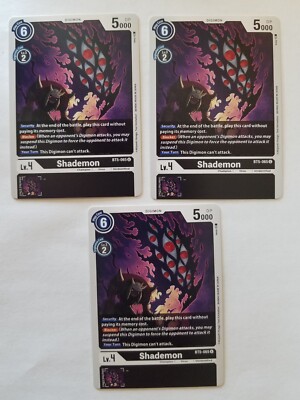 3x DIGIMON SHADEMON CARD # BT5-065 | eBay
