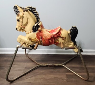 Rare Vintage 1950s/1960s KING PRANCER Spring Rocking Horse, Delphos ...