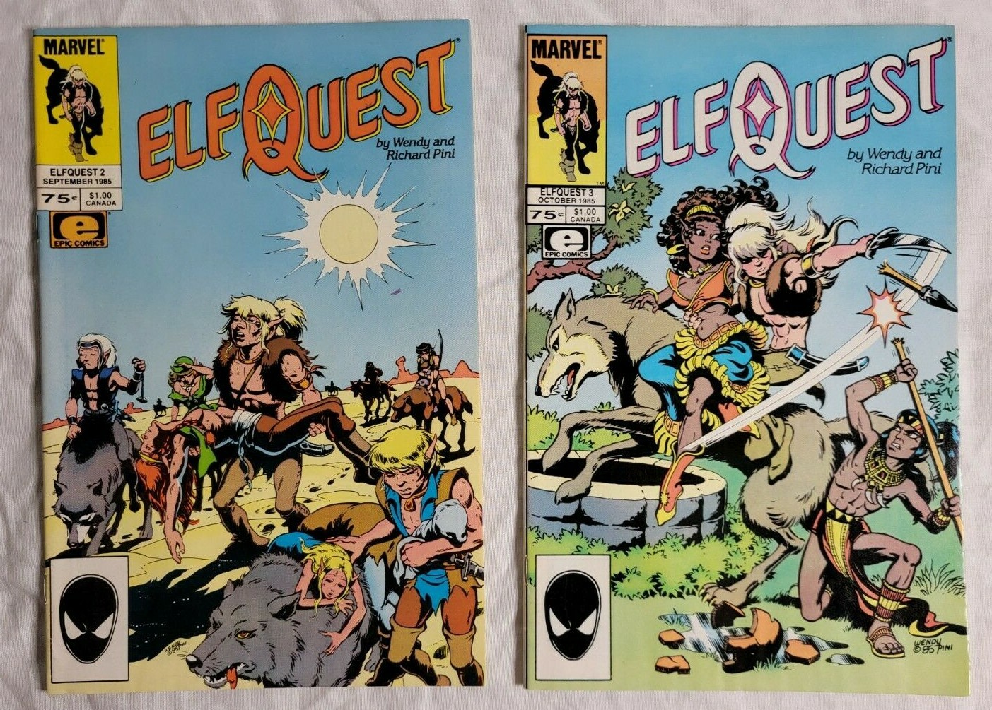 ElfQuest 2, 3 Marvel Comics, by Wendy and Richard Pini, Direct Edition ...
