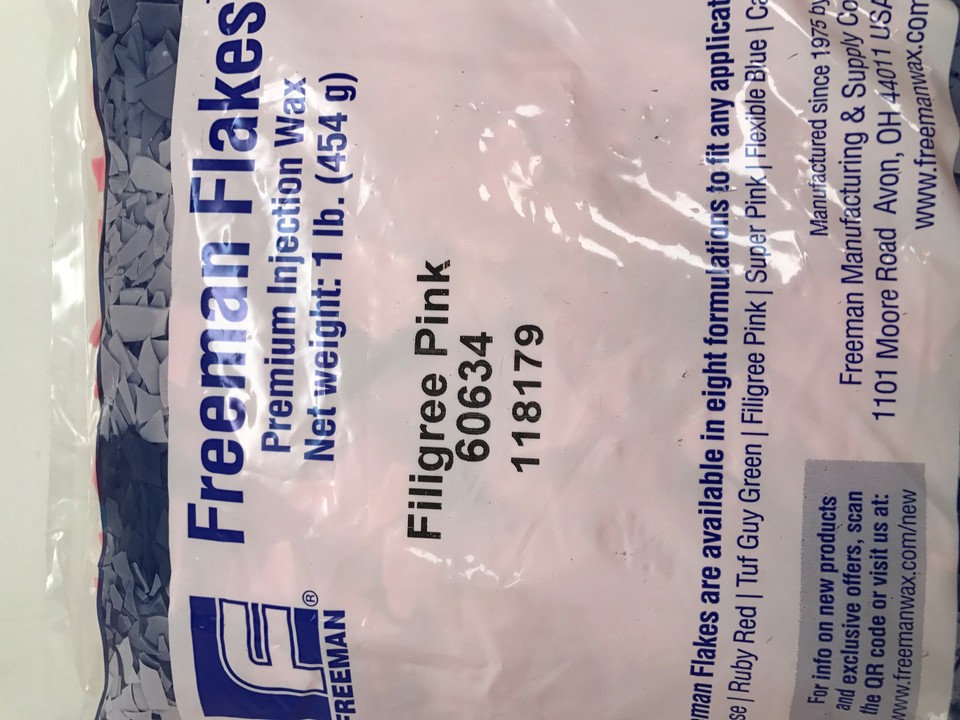 JEWELRY FILIGREE PINK NYC INJECTION WAX FREEMAN CASTING 1 POUND FLAKES ...