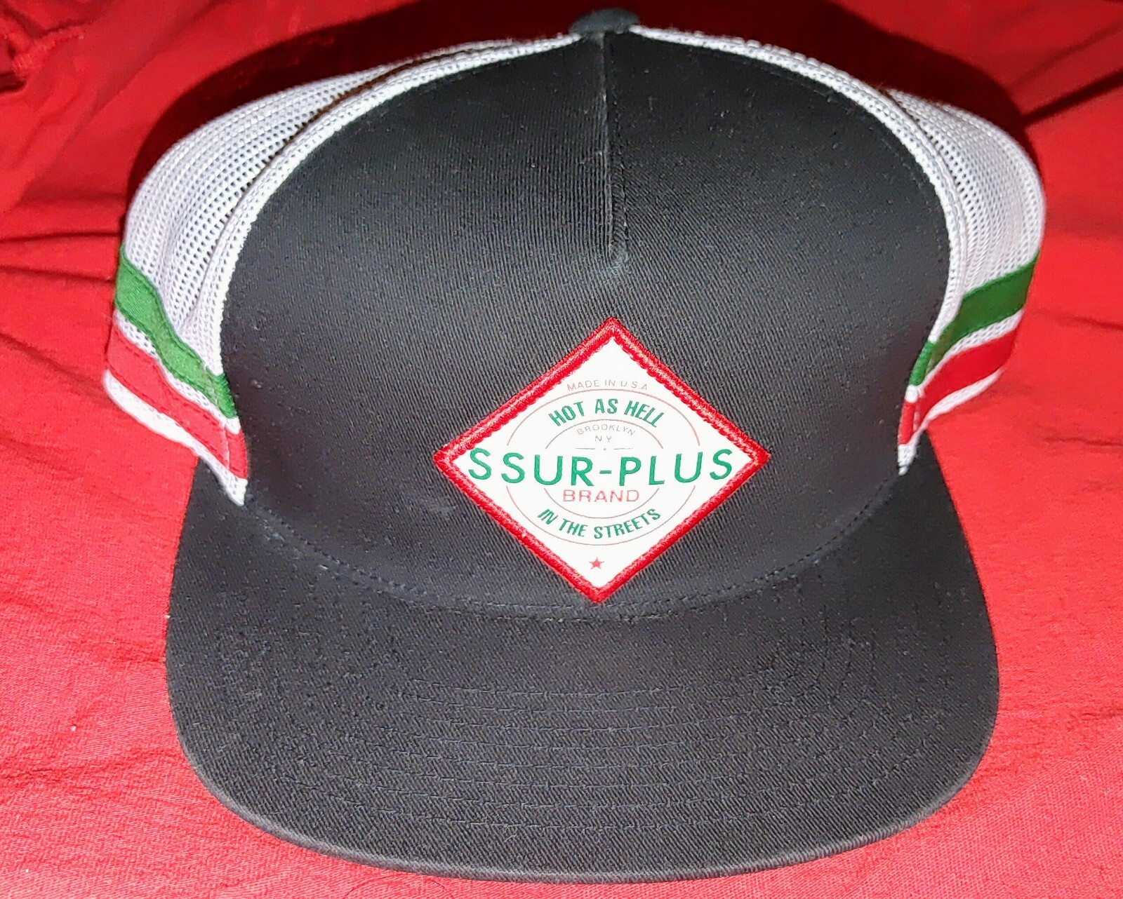 SSUR PLUS Mens Hat Ball Cap Tabasco Style Stripes Adj… - Gem