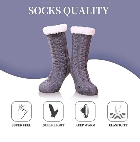 Ontel HHSOCK-MC12/6 Huggle Slipper Socks - Grey for sale online | eBay