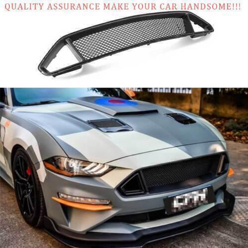 For Ford Mustang 2018-2023 RTR Paint Black Front Bumper Center Hood ...