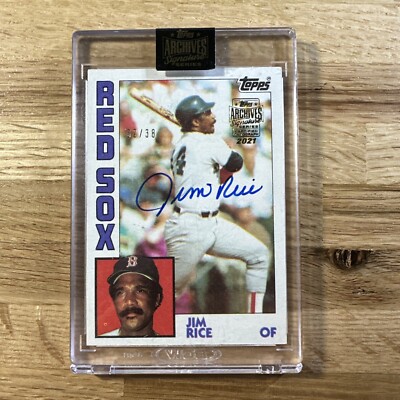 2021 Topps Archives Signature 1984 Jim Rice 32/38 On Card Autograph ...