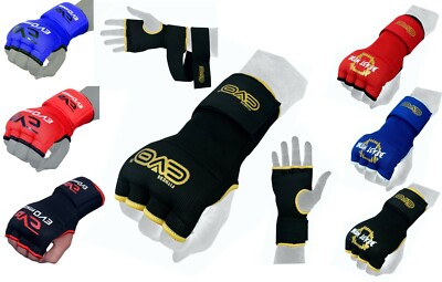 EVO Boxing Inner Gel Gloves Quick Hand wraps Punch Bag Training MMA ...