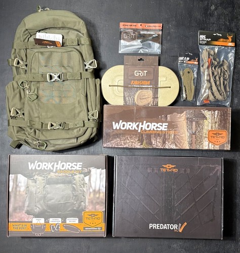 Tethrd Grit Saddle Kit Timber Predator V XL Platform Backpack Sticks ...