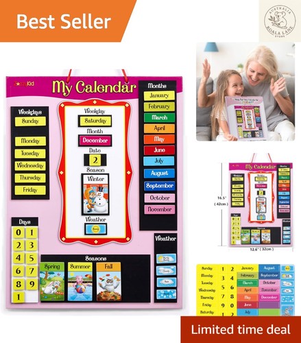 Kids' Interactive Magnetic Calendar & Weather Toy - Ideal for Home or ...