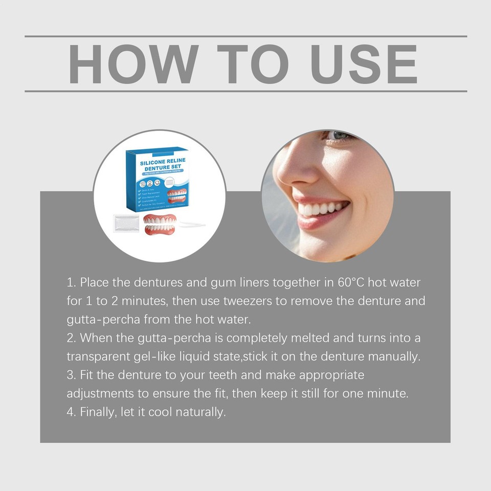 Denture Set False Teeth Set Replacement Daily Dentures For Daily Women ...