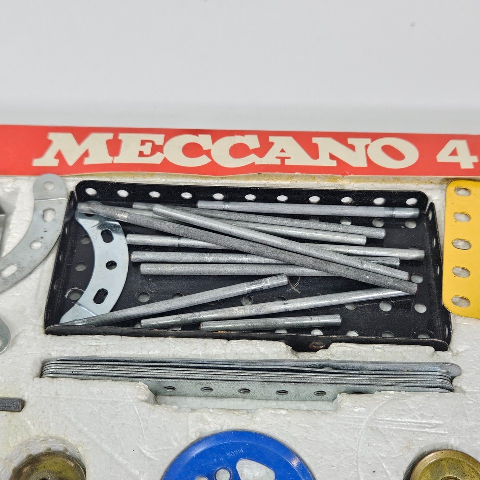 Vintage Meccano No. 4 Set c.1970s Missing Parts Real Working Fun Crane ...