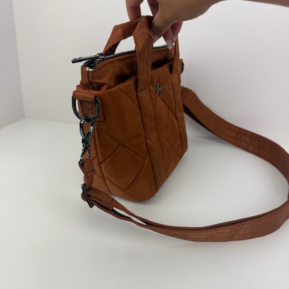 Lug Small Crossbody Tote Bag Top Handles Dory Mini Copper Brown Bronze ...