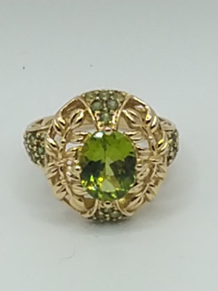 Gorgeous MEDA 14K Yellow Gold Peridot Ring 5.5 g Size 5 | eBay